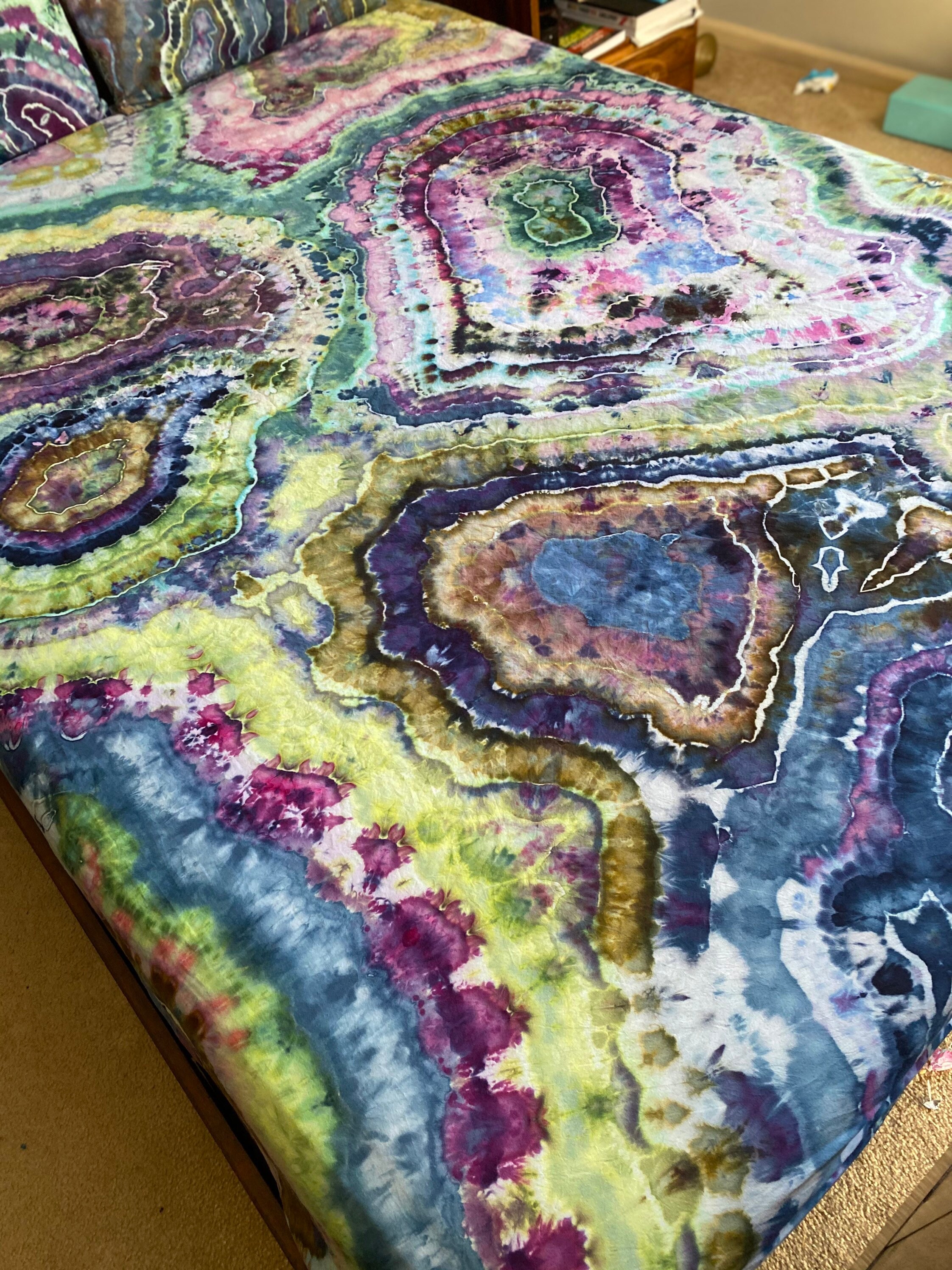 Tie Dye Bedding Geode Tie Dye Sheets Tie Dye Sheets Boho | Etsy