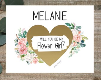 Flower Girl Card - Etsy
