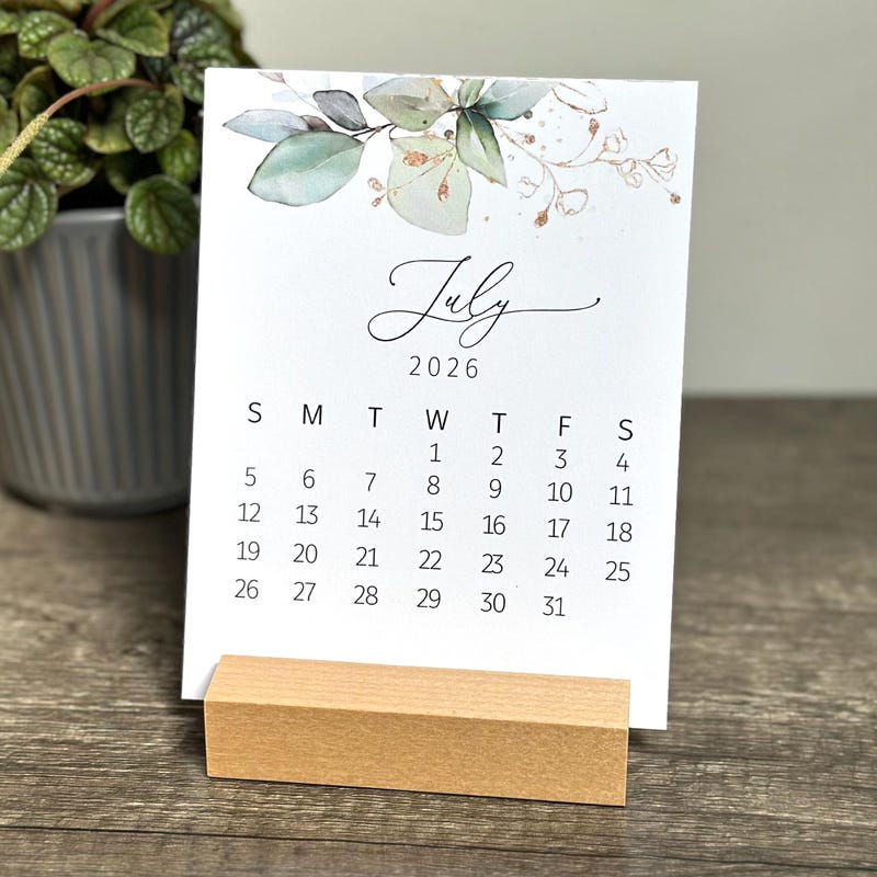 Chic 2026 Desk Calendar - Etsy