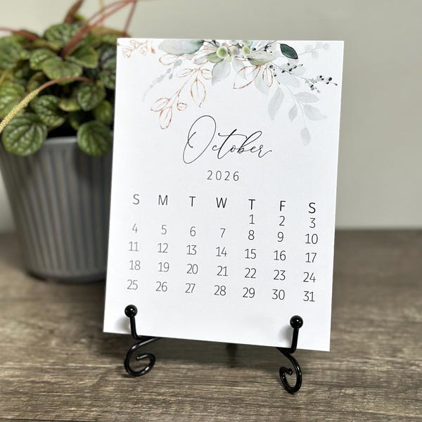 Small Desk Calendar 2026 - Etsy