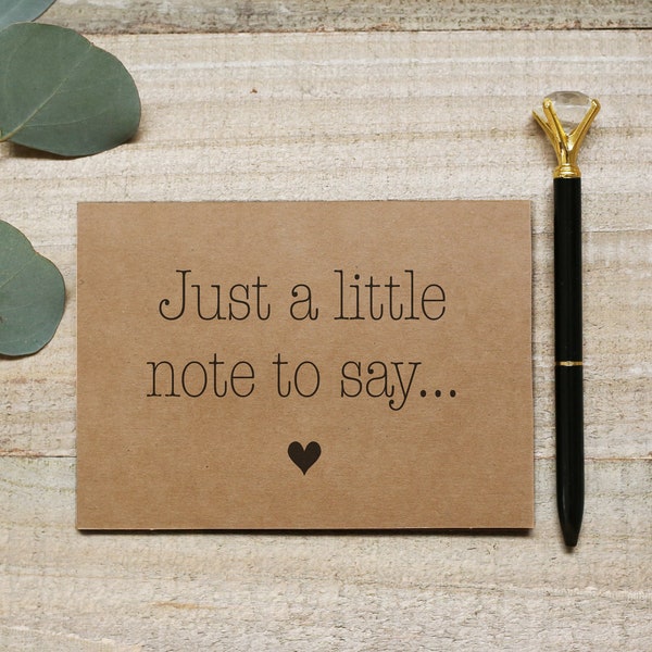 Just a Little Note - Etsy