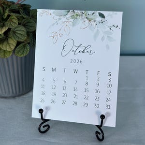 2026 Desk Calendar, Easel Desk Calendar, Mini Office Desk Calendar 2026 ...