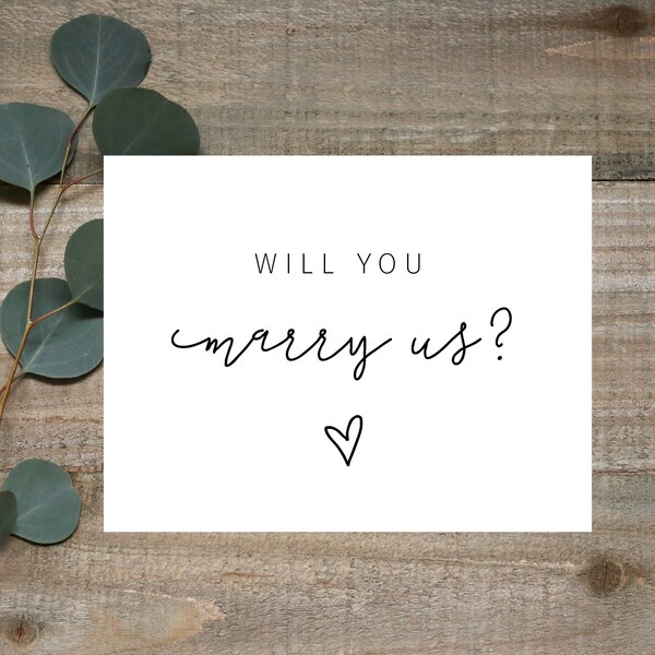 Officiant Asking Card - Etsy