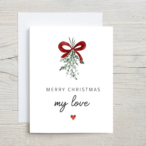 Love Christmas Card - Etsy
