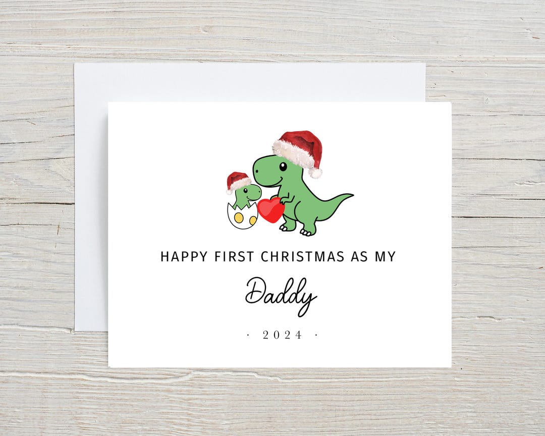 Happy First Christmas as My Daddy, Card for Dad From Baby, Card From ...