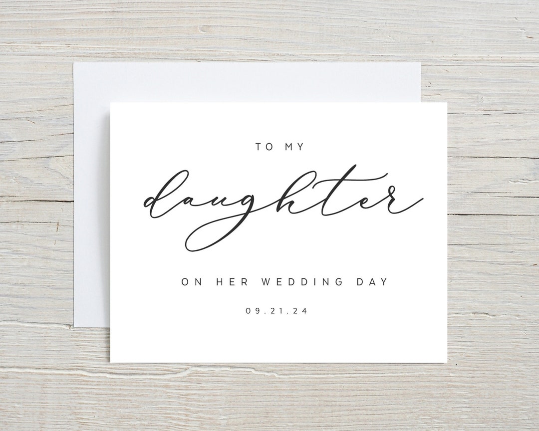 To My Daughter on Her Wedding Day, Daughter Wedding Card, Mother of the ...
