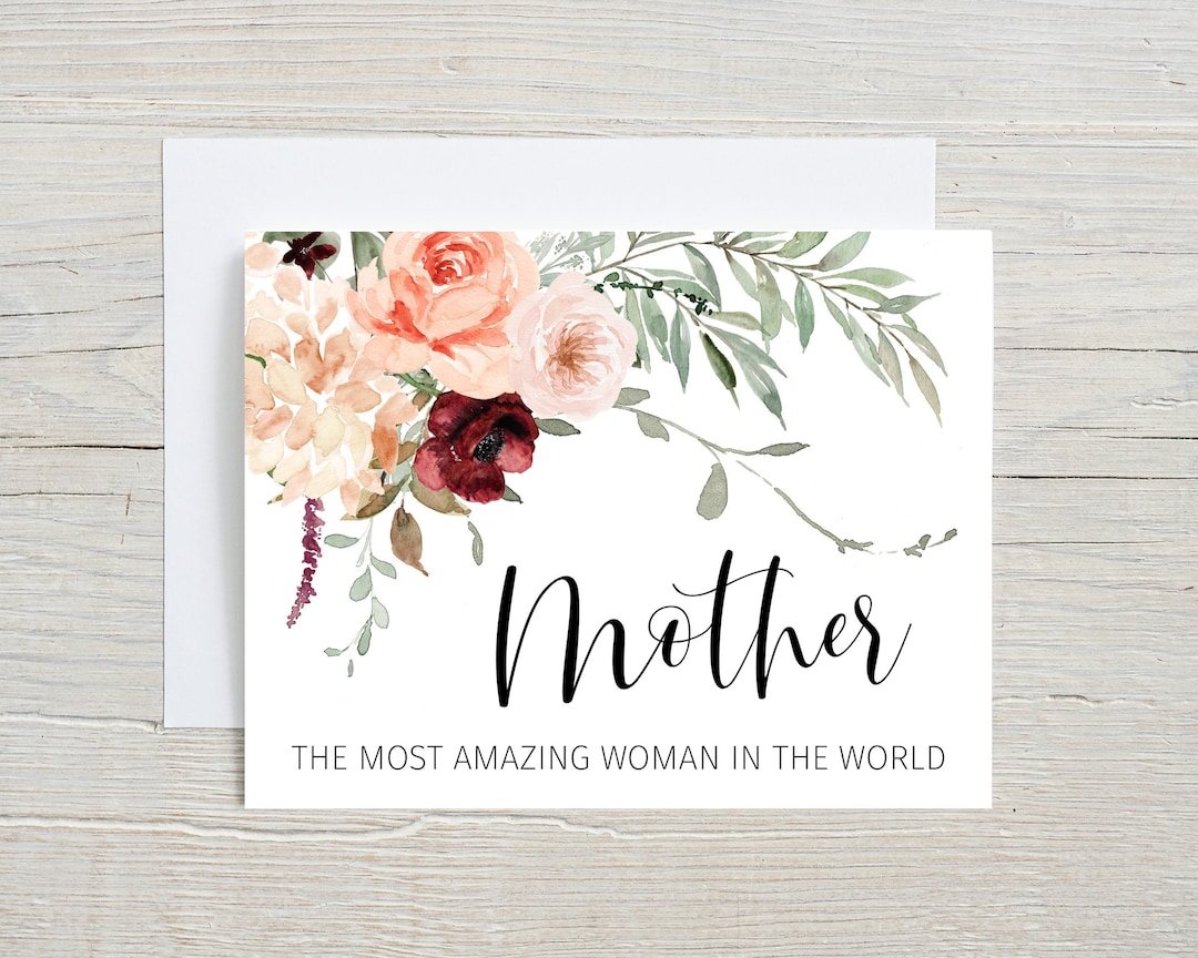 Happy Mothers Day, Mother Definition, Card for Mom, Pink Floral ...