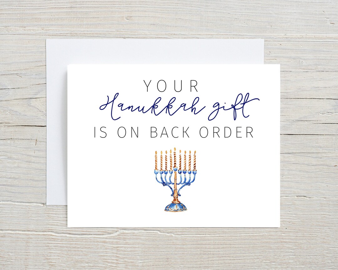 Your Hanukkah Gift is on Back Order Card, Holiday Pregnancy ...