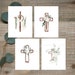 Watercolor Floral Cross Easter Card Set: Christian Greeting Cards - Etsy