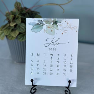 2026 Desk Calendar, Easel Desk Calendar, Mini Office Desk Calendar 2026 ...