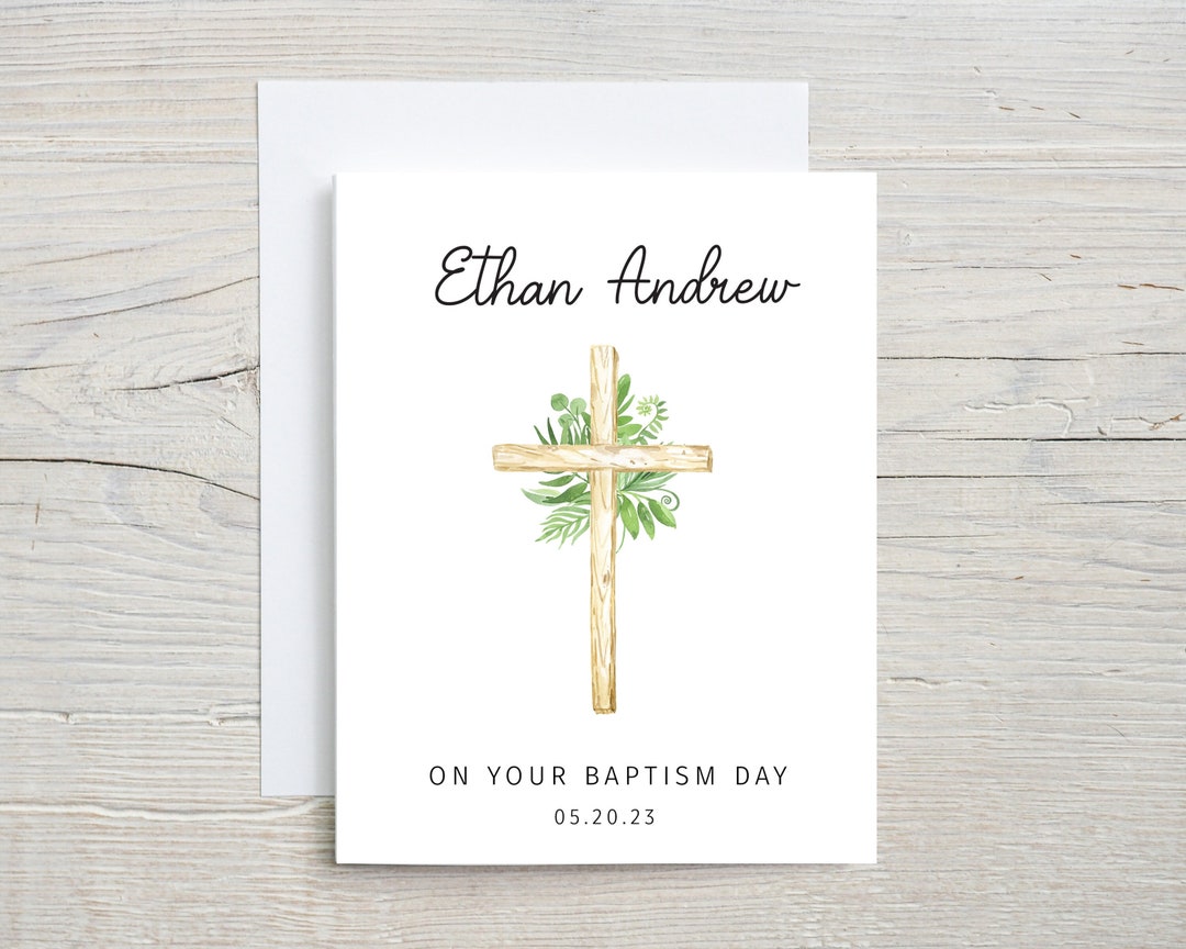 On Your Baptism Day Card, Personalized Baptism Card, for Child Custom ...