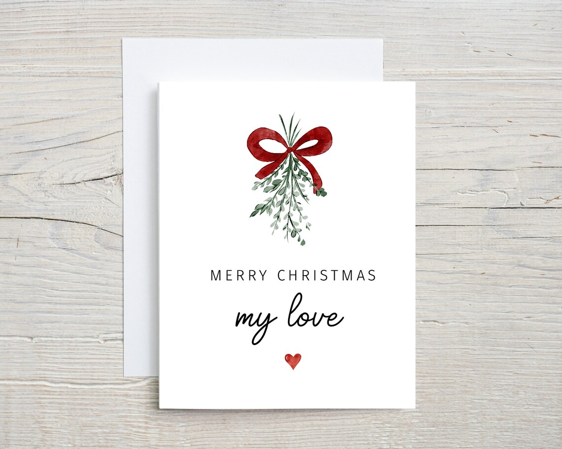 Merry Christmas My Love, Christmas Card for Significant Other, for ...