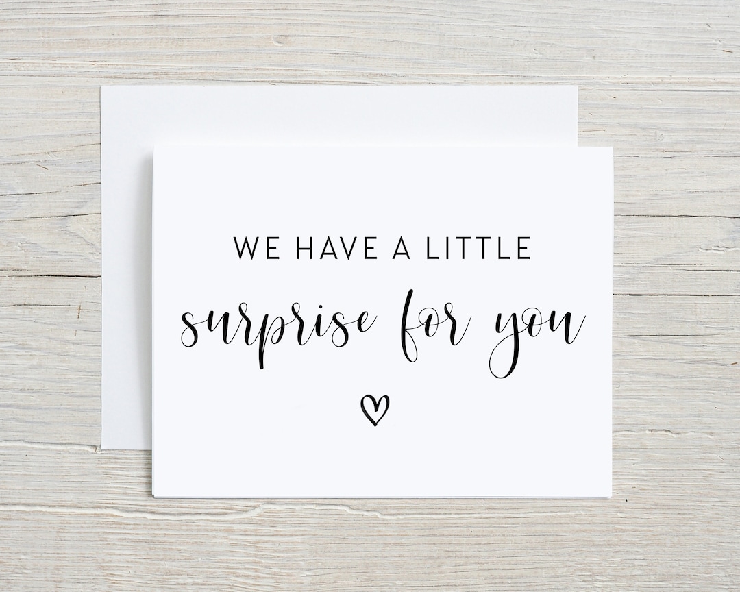 We Have a Little Surprise for You, Pregnancy Announcement Card ...