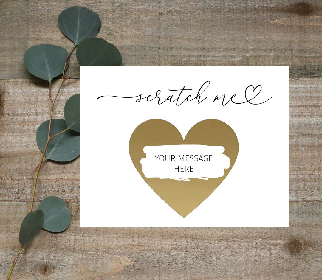Scratch off Card, Custom Message Card, Pregnancy Announcement Card ...