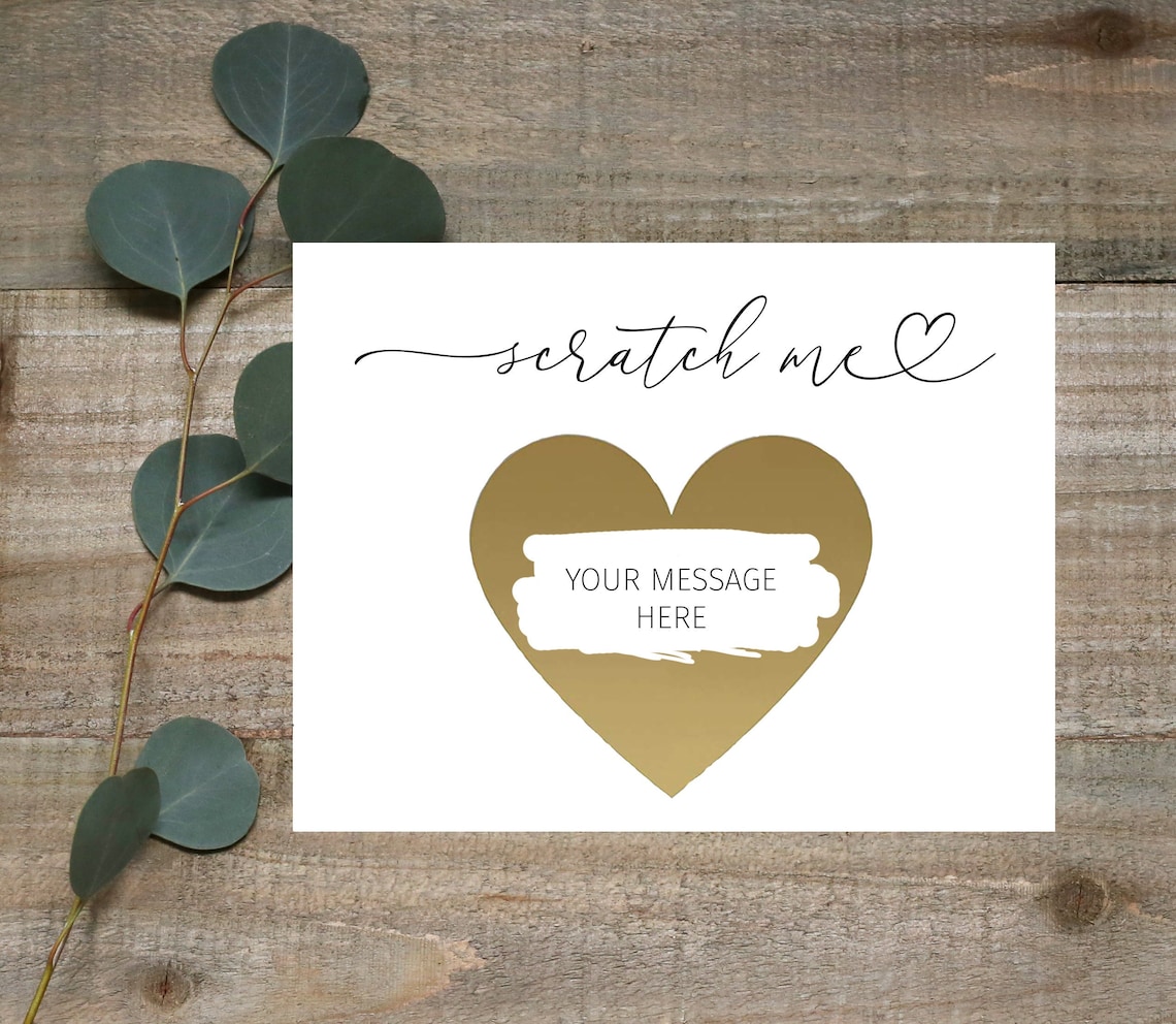 Scratch off Card Custom Message Card Pregnancy Announcement - Etsy