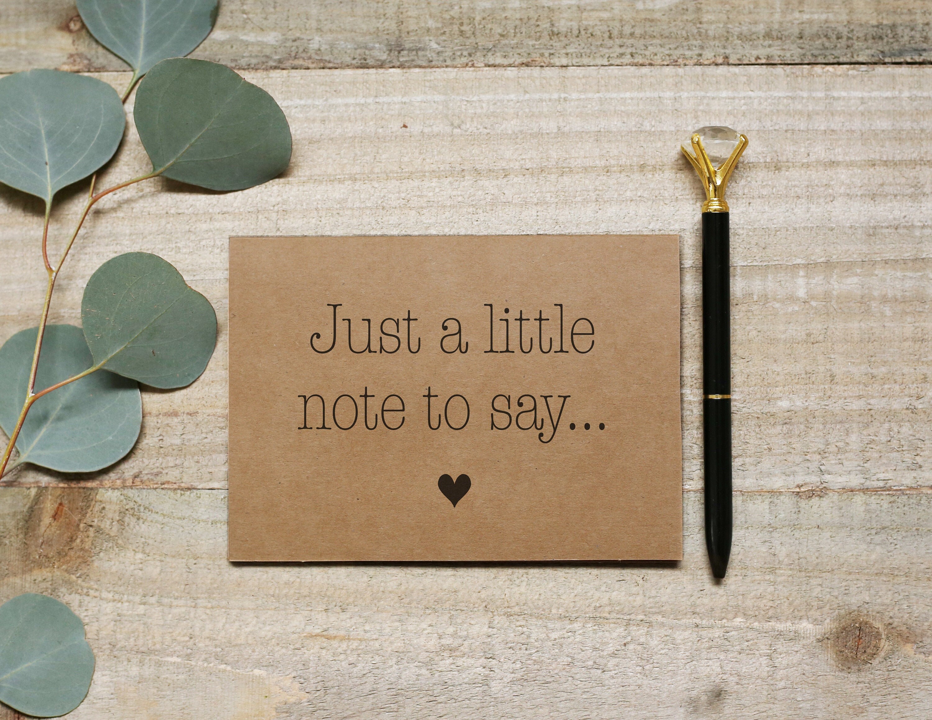 Just a Little Note to Say, Pregnancy Announcement Card,kraft Pregnancy ...