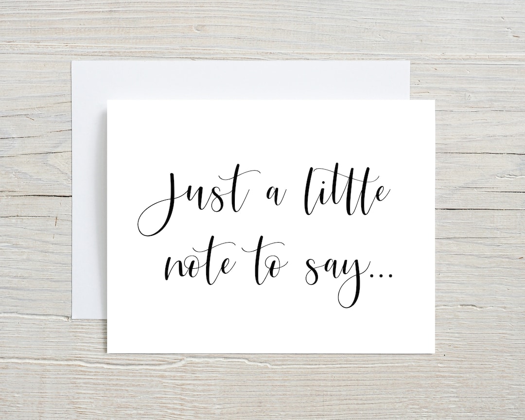 Just a Little Note to Say, Pregnancy Announcement Card, Going to Be ...