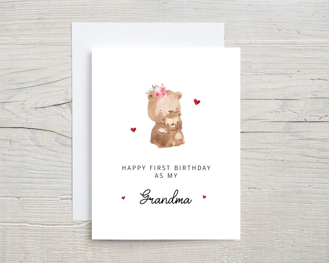 First Birthday Grandma Card: Grandbaby Gift for Nana Grammie - Etsy