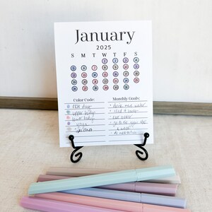 2025 Gym Tracker Calendar, Workout Calendar, Desk Calendar, Small ...