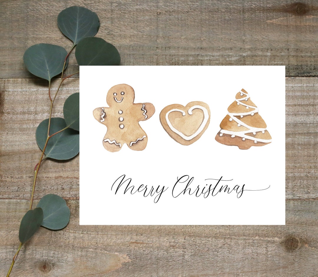 Merry Christmas Card, Gingerbread Christmas Card, Christmas Pregnancy ...