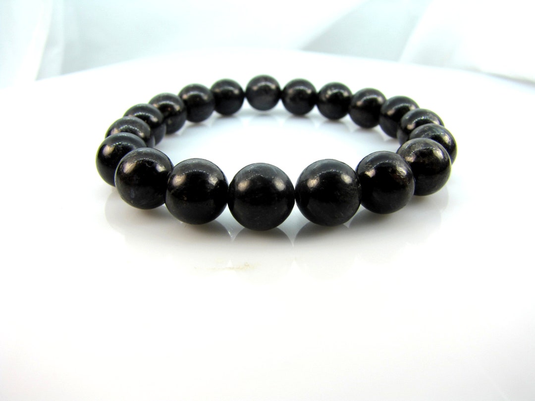Genuine Astrophyllite Bracelet 10 Mm Beads - Etsy