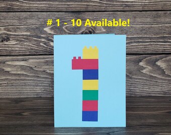 Number Blocks Birthday Card - Etsy