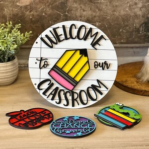 Classroom Welcome Sign, Interchangeable Classroom Sign, Customizable ...