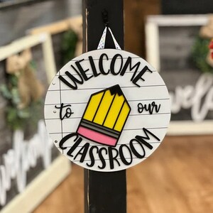 Classroom Welcome Sign, Interchangeable Classroom Sign, Customizable ...