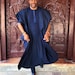 Blue AGBADA, Navy Blue Agbada, Agbada for Men, African Wedding Suit ...