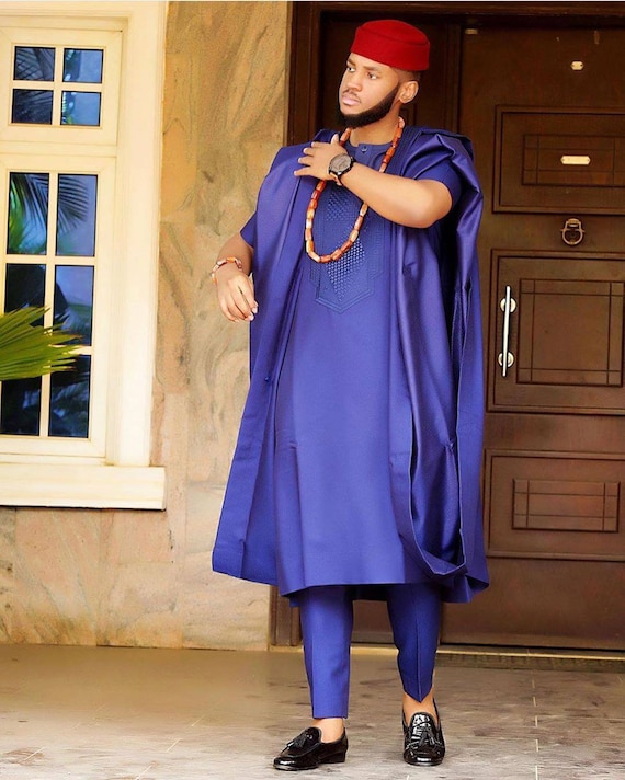 Blue AGBADA African AGBADA AGBADA for Men African Wedding - Etsy