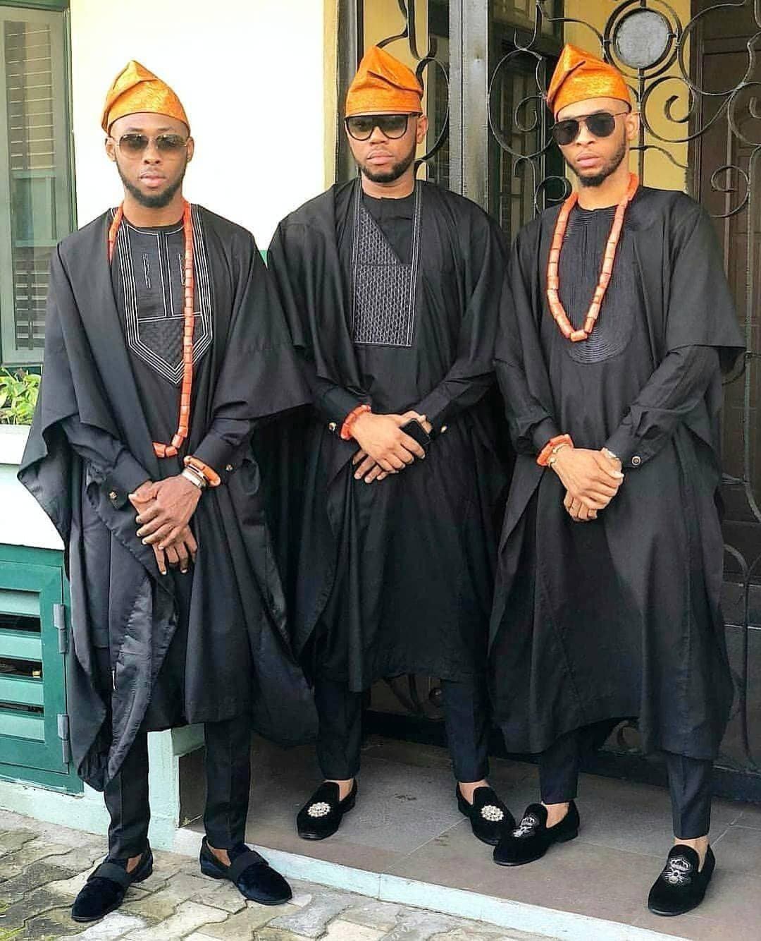 Black AGBADA, Black African Suit, African Agbada, African Wedding Suit ...