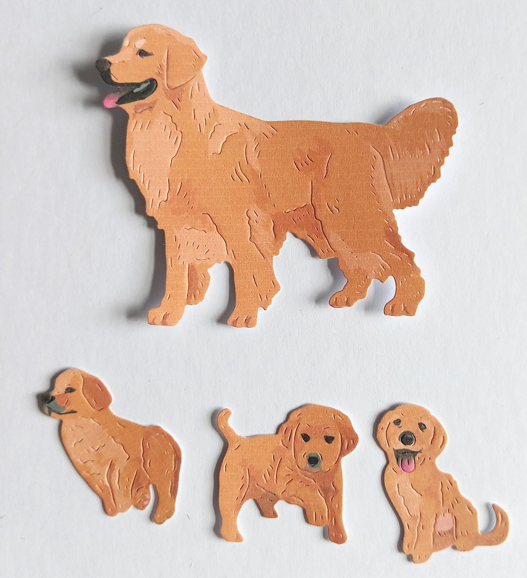 8 Dog Die Cuts, Cute Dog Card Toppers, Dog Cut Outs for Scrapbooking ...