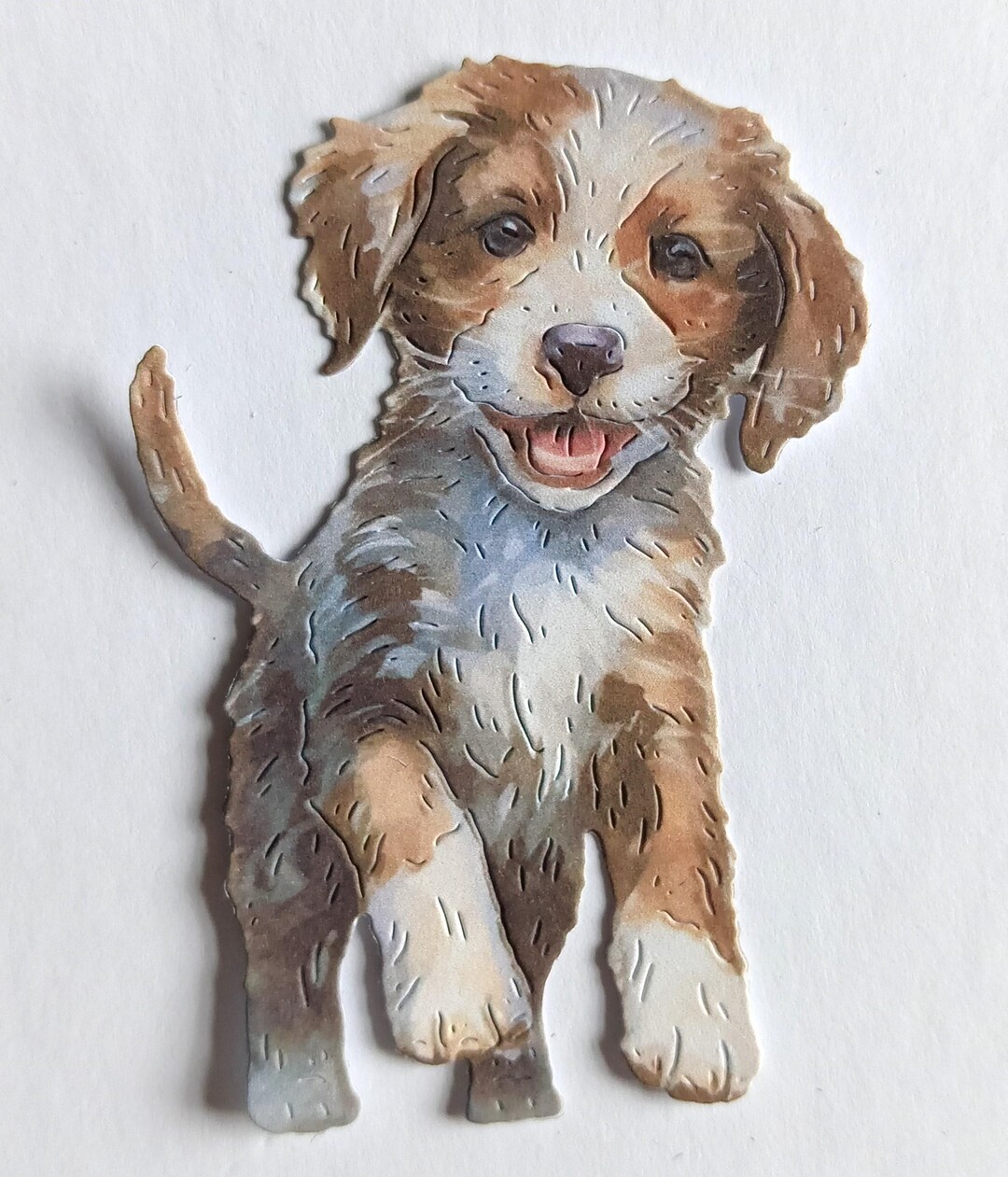 6 Playful Puppy Die Cuts, Cute Paper Cut Out Dogs for Scrapbooking ...