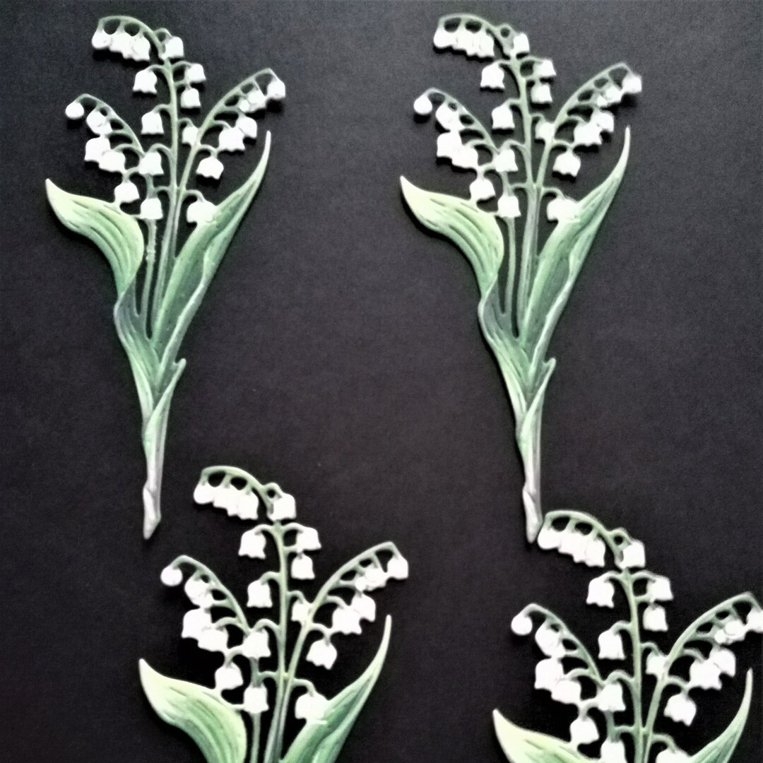 Lily of the Valley Die Cut Flowers, Carnation Crafts, Die Cuts, - Etsy