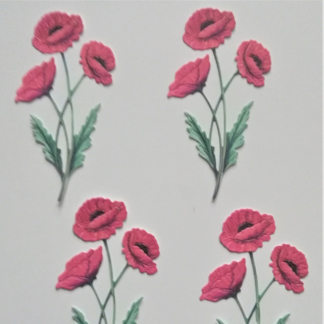 Die Cut Flowers, Poppy Flowers, Charisma, Carnation Crafts - Etsy UK