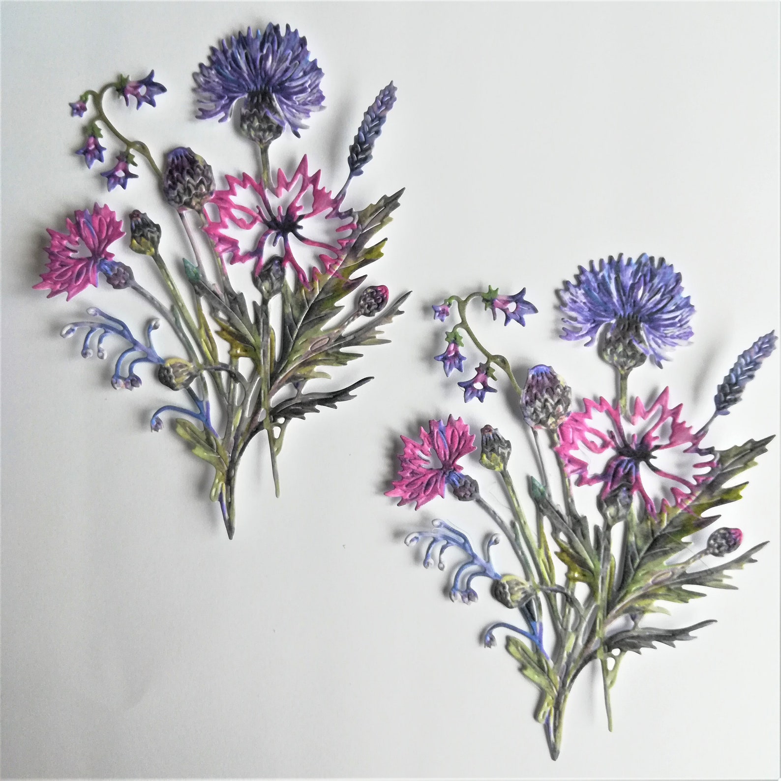 Flower Bouquet Die Cuts, Tattered Lace, Large Die Cuts, Paper Flowers ...
