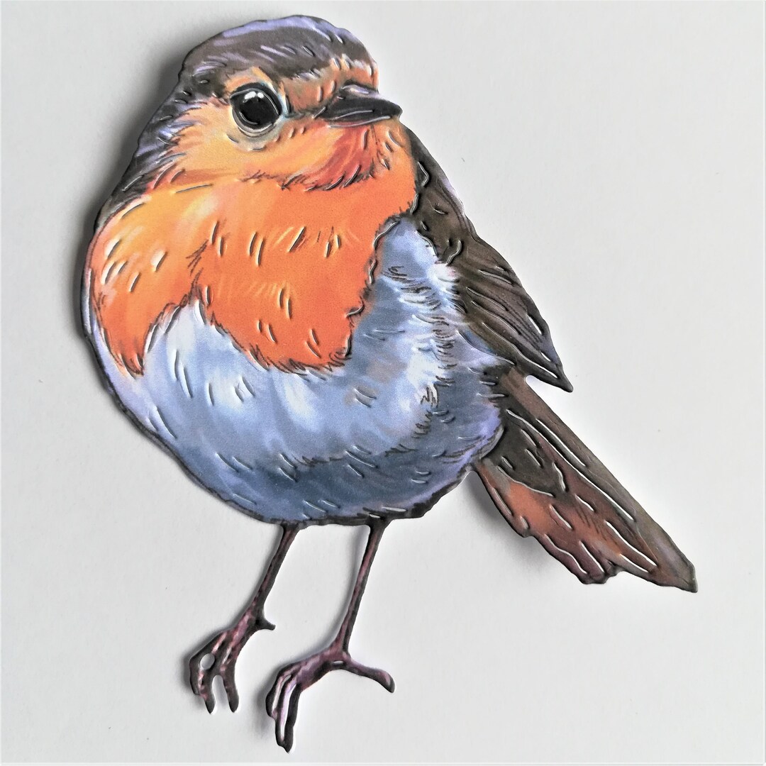 Robin Die Cuts X 4, Christmas Robin Redbreast Die Cuts, Festive Birds ...