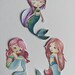 9 Mermaid Die Cuts, 3 Sets of 3 Die Cut Mermaids - Etsy