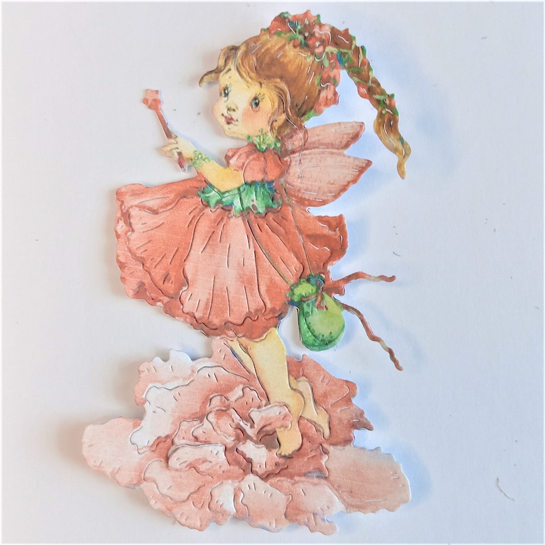 6 X Pretty Little Fairy Die Cuts, Magical Fairy Card Toppers, Paper ...