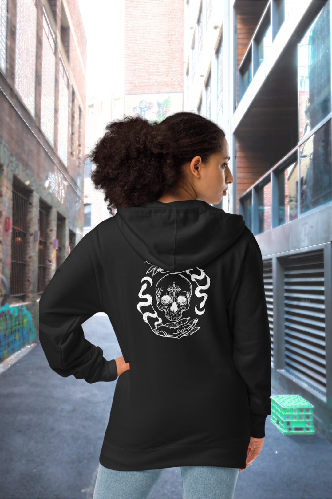 Voodoo Skull Zip up Hoodie, Voodoo Clothing, Voodoo Sweatshirt, Papa ...