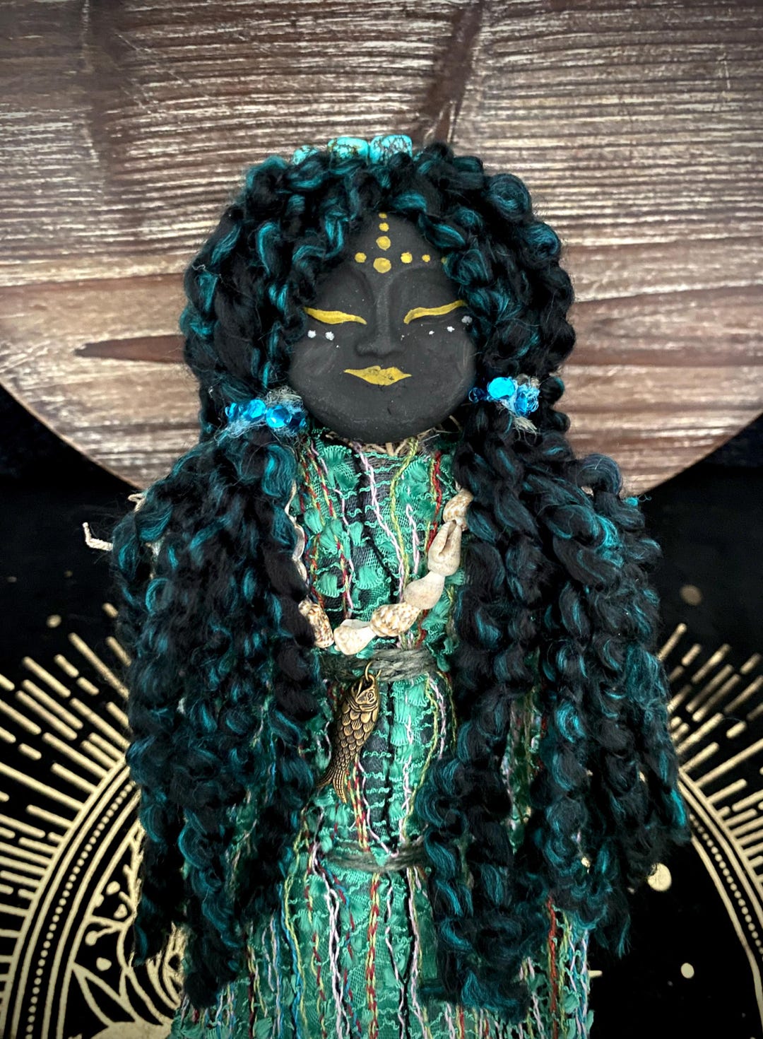 La Sirene Voodoo Doll, Voodoo Altar Doll, Lwa of Luck and Wealth, Safe ...