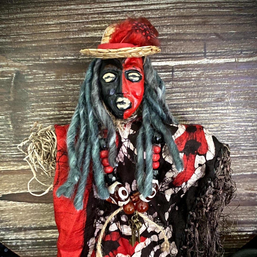 Papa Legba Voodoo Altar Doll Voodoo Doll, Lwa Spirit Doll, Voodoo Loa ...