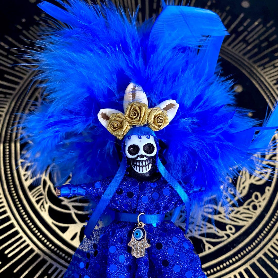 Voodoo Doll Juju Doll, Blue Poppet Doll, Colour Blue Corresponds With ...