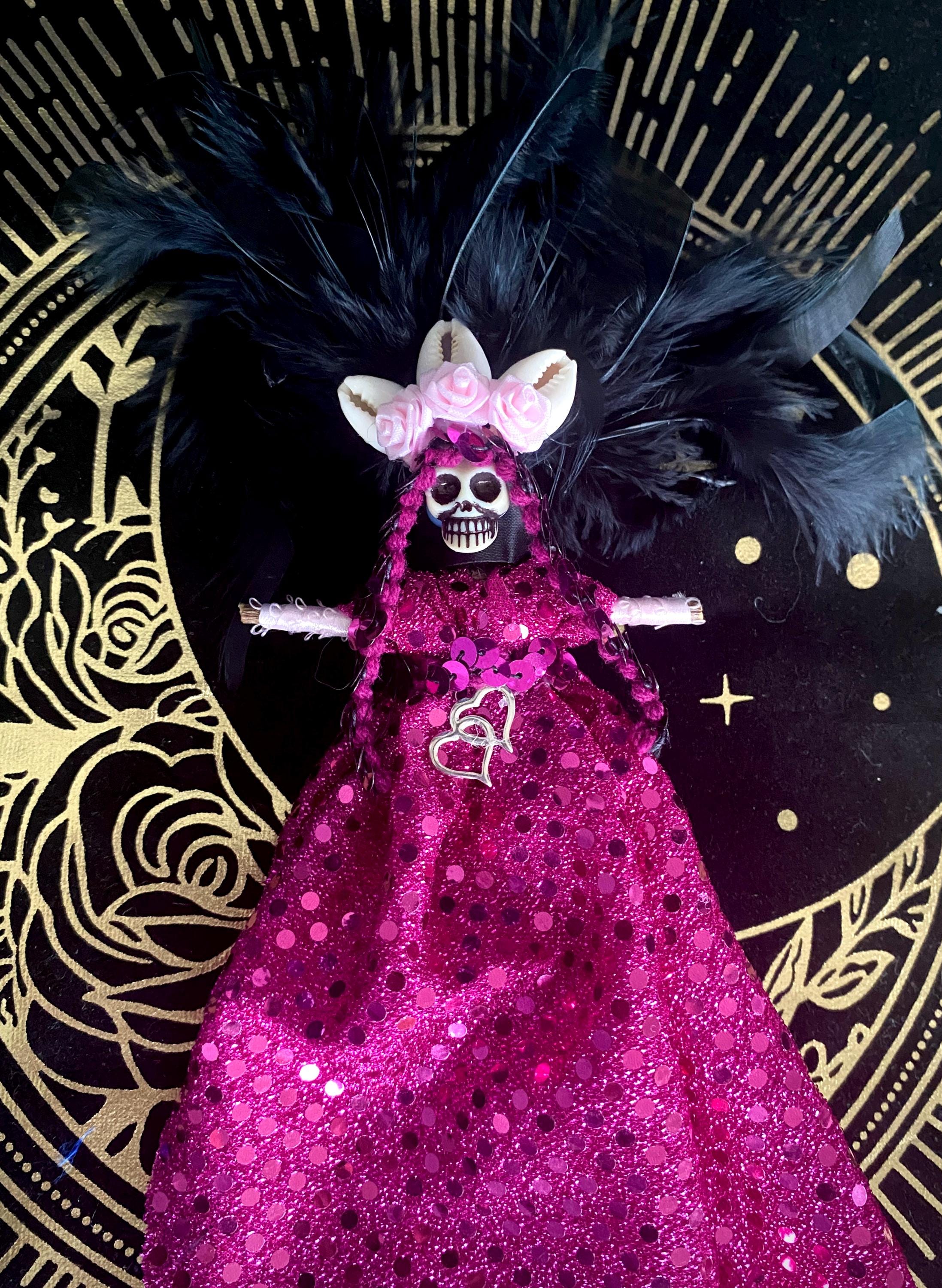 Pink Sequin Poppet Doll Represents Romantic Love & Friendship, Folk ...