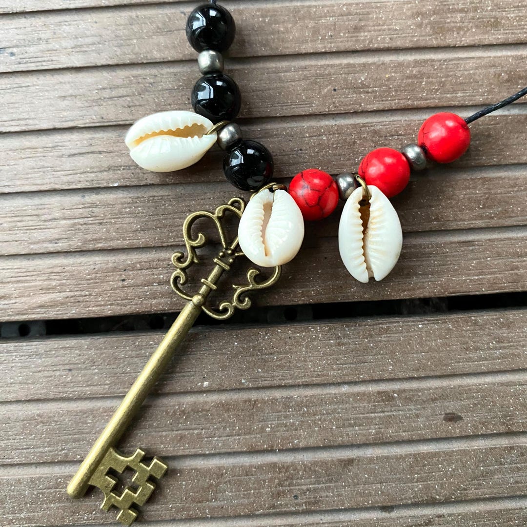 Papa Legba Necklace, Elegua Key Charm Necklace, Key Charm Pendant ...