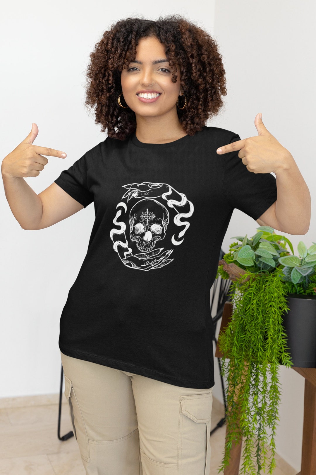 Voodoo Skull T-shirt, Voodoo Shirt, Snakes, Occult Hands, Papa Legba ...