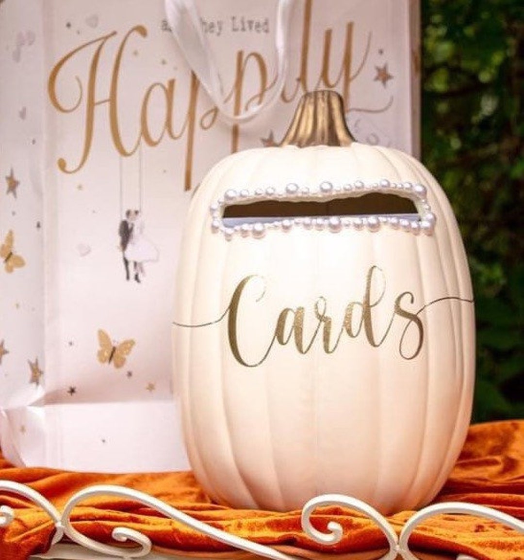 Wedding Pumpkin Card Box Card Holder Fall Weddings Gift Table - Etsy