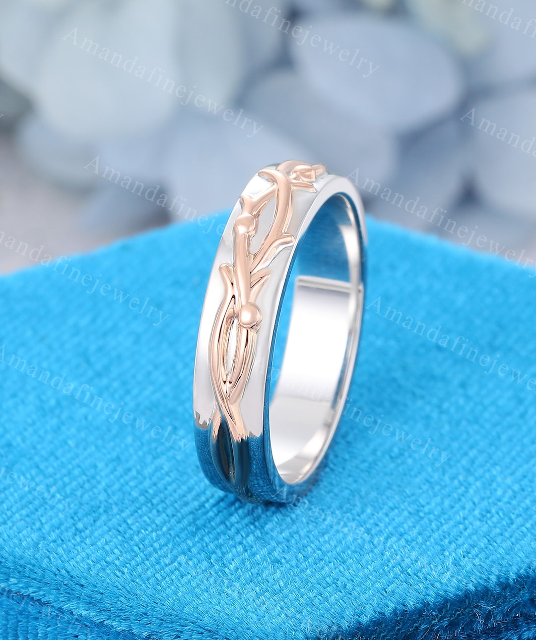Unique Wedding Band Solid Gold Full Eternity Wedding Band Filigree Ring ...