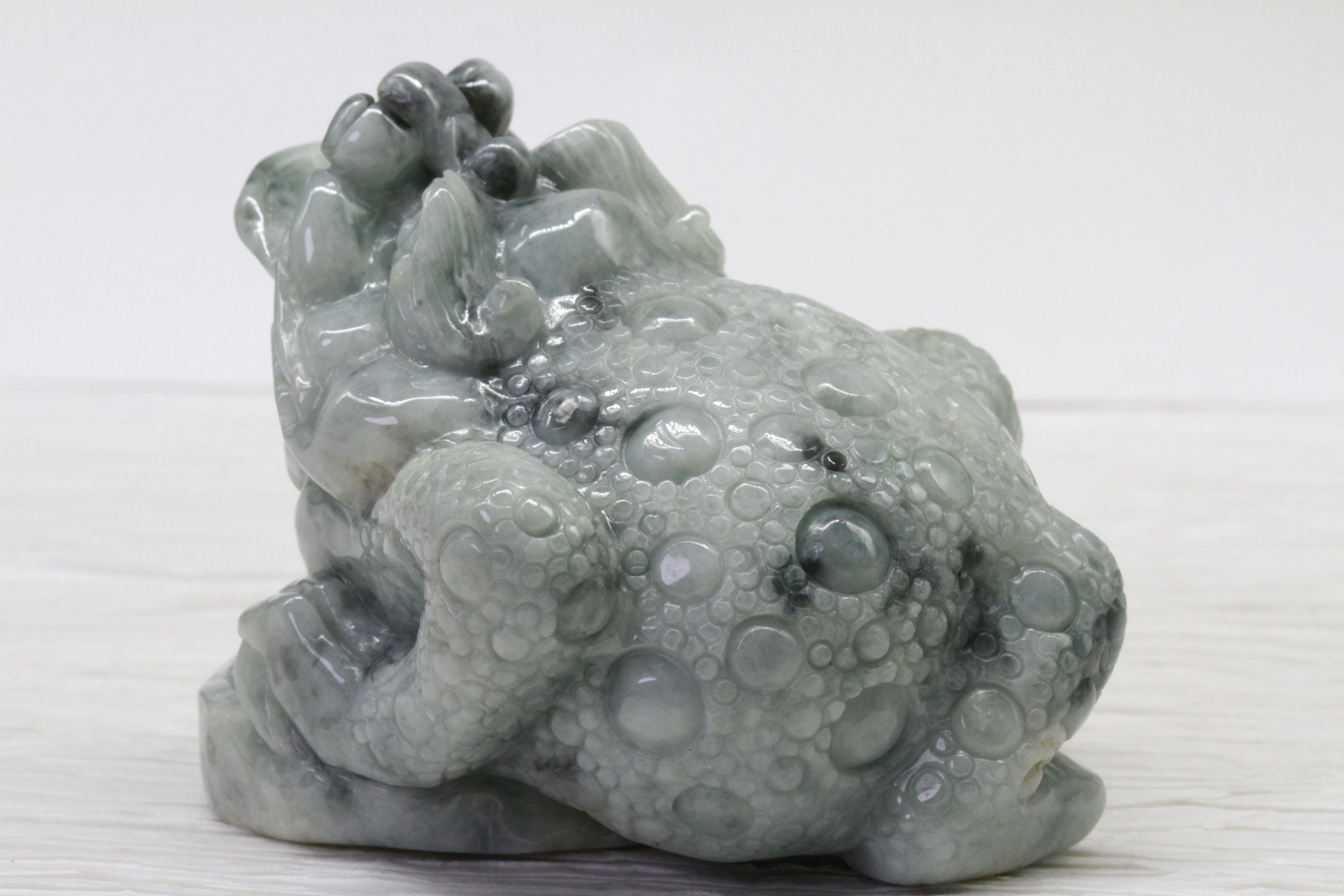 Grade A Burmese Jade Money Toad 100% Natural Jade Hand Carved Money ...