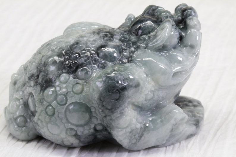 Grade A Burmese Jade Money Toad 100% Natural Jade Hand Carved Money ...